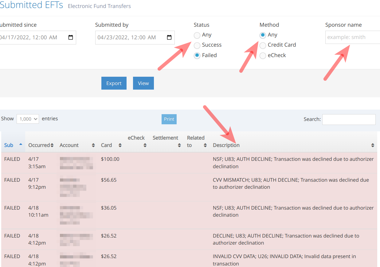 [Enhancement] Submitted EFTs report includes easy to read transaction ...